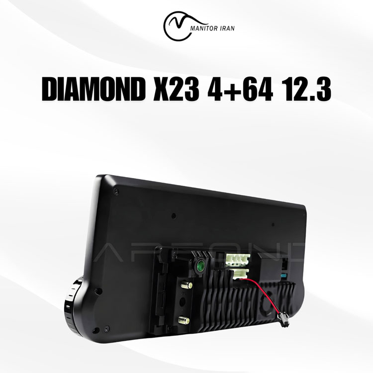 مانیتور پژو 207 برند دایموند 4+64 اپل کارپلی 12.3 اینچ مدل X23 همراه با ...